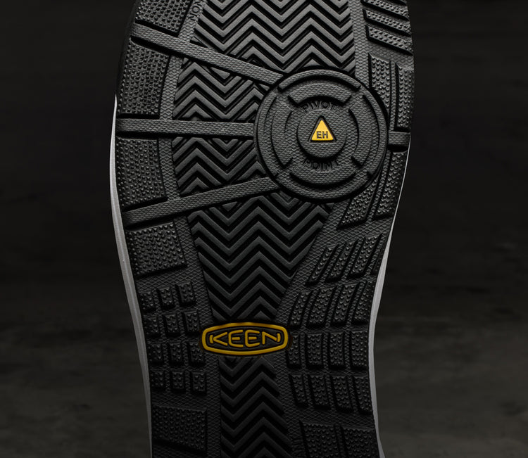 Men's Overton Work Shoe (Carbon-Fiber Toe) | Star White/Black | KEEN ...