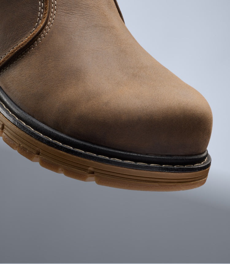 Men's San Jose Chelsea 90° Heel Boot (Aluminum Toe) | Cascade Brown/Gu ...