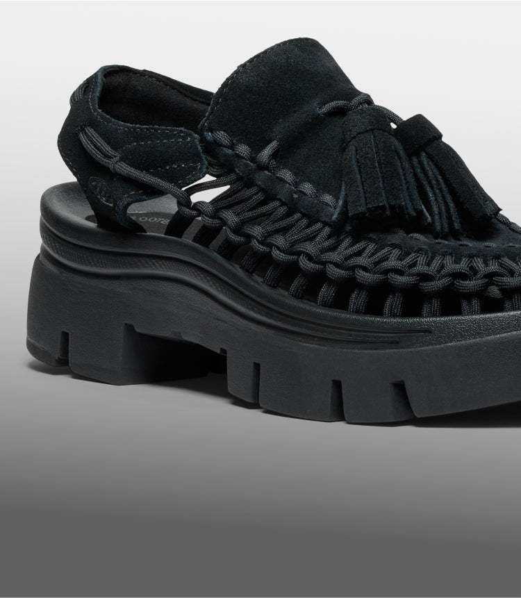 All Gender UNEEK PLT Tassel Sneaker | Black/Black | KEEN Footwear